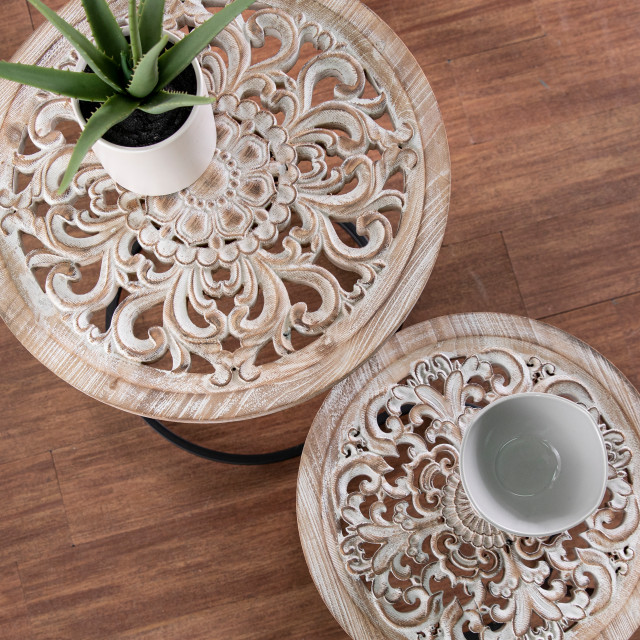 Ada Round Accent Tables 2-Piece Set - French Country - Coffee Table ...
