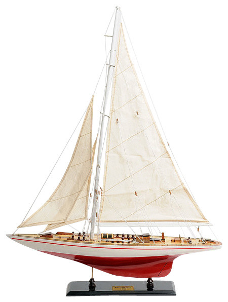 Endeavour Yacht Painted 24 Wooden model sailing boat - Beach Style ...