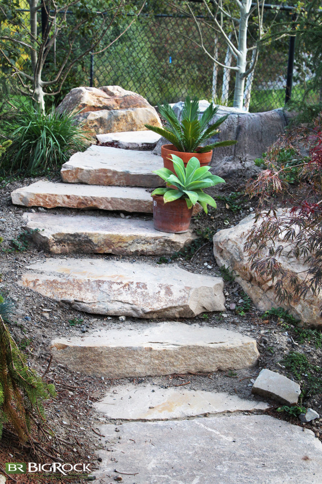 Natural Stone Stairs - Rustic - Landscape - Salt Lake City - by Big ...
