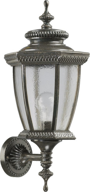 Baltic 1-Light Wall Lantern, Baltic Granite, Water Seeded Glass, Large ...
