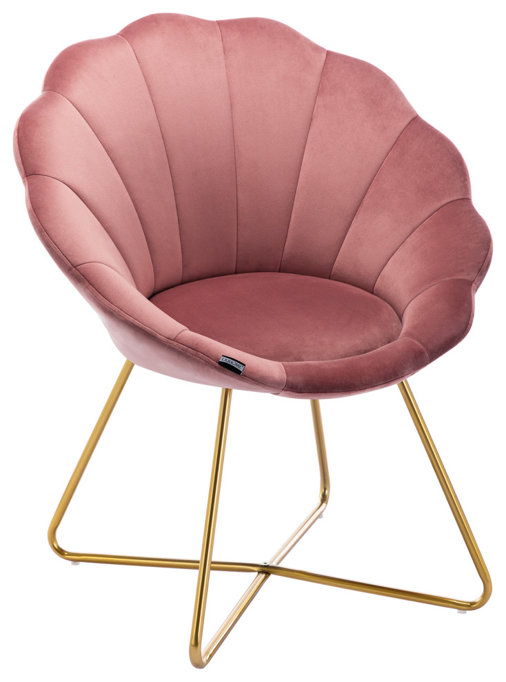 Blooming Flower Velvet Accent Chair - Contemporary - Armchairs And ...