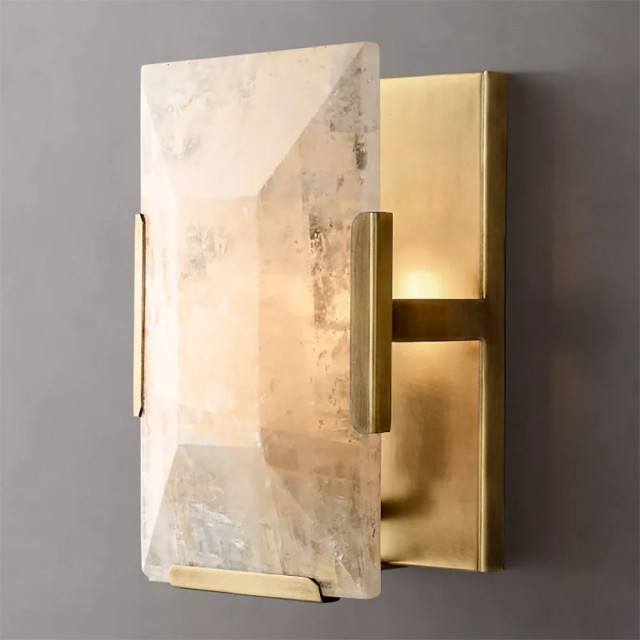Villano Calcite Crystal Wall Sconce - Transitional - Wall Sconces - by ...