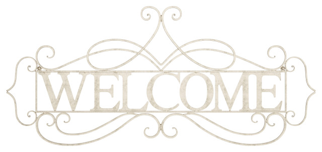 Metal Cutout Welcome Decorative Wall Sign 3D Word Art Home Accent Decor ...