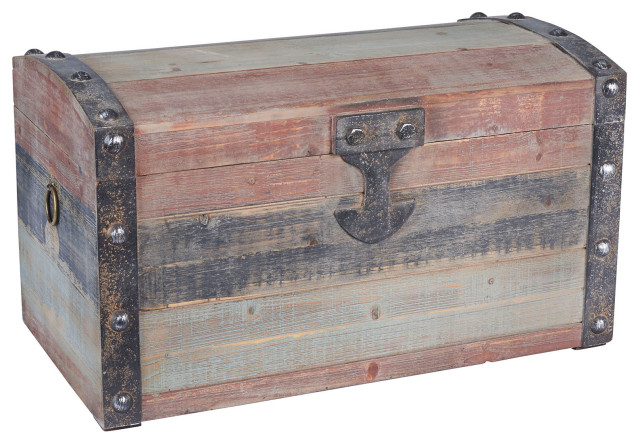 Small Wooden Storage Trunk - Farmhouse - Decorative Trunks - by ...