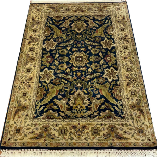 Kaoud Rugs 4x6 rectangle navy ant. veramine area rug - Traditional ...