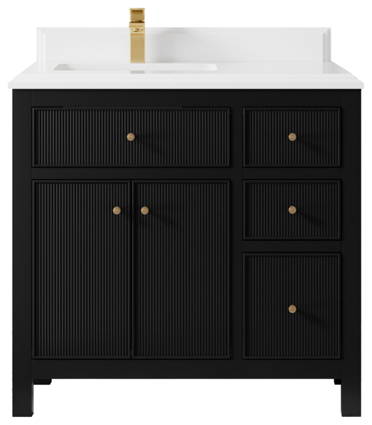 Willow Collection Sonoma Teak, 36" Left Offset - Transitional ...