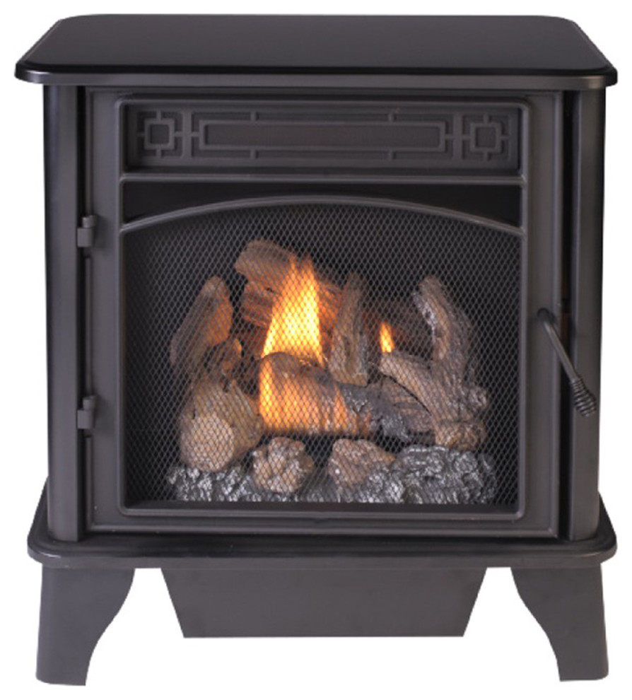 ProCom Dual Fuel Ventless Gas Stove 3-Sided - 23,000 BTU, T-Stat ...