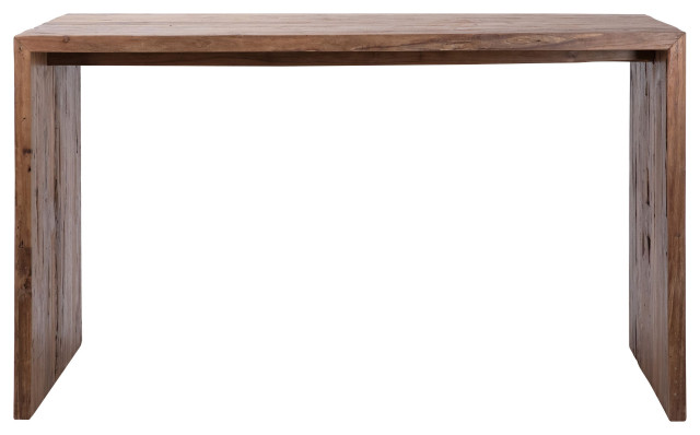 Camila 60" Rectangular Reclaimed Teak Waterfall Dining Counter Table ...