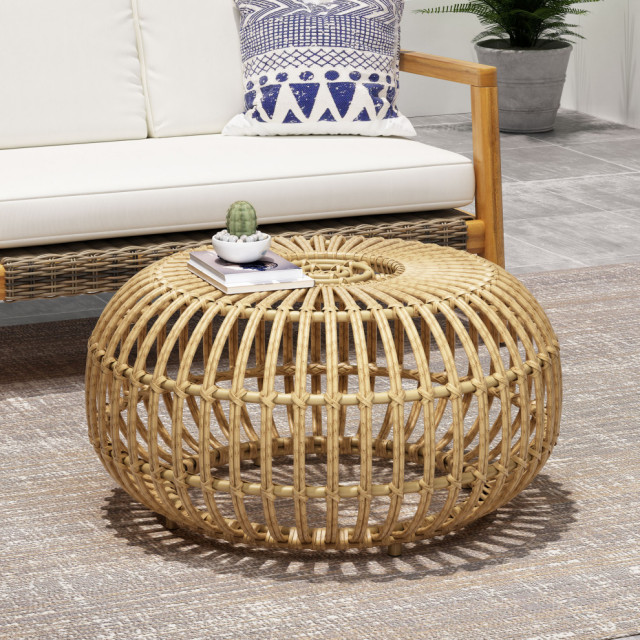 Whitetail Wicker Coffee Table - Tropical - Coffee Tables - by GDFStudio ...