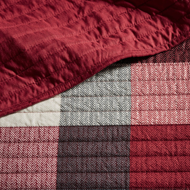 Madison Park Ridge 6 Piece Reversible Daybed Cover Set, Red, Daybed ...