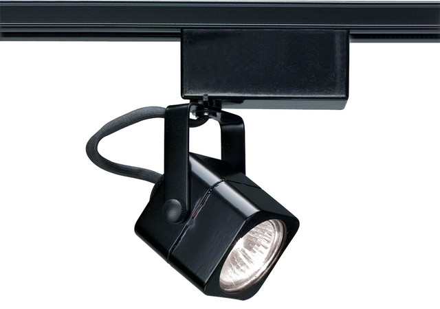 Nuvo Track Lighting 1-Light Halogen Track Light Fixture, Black ...