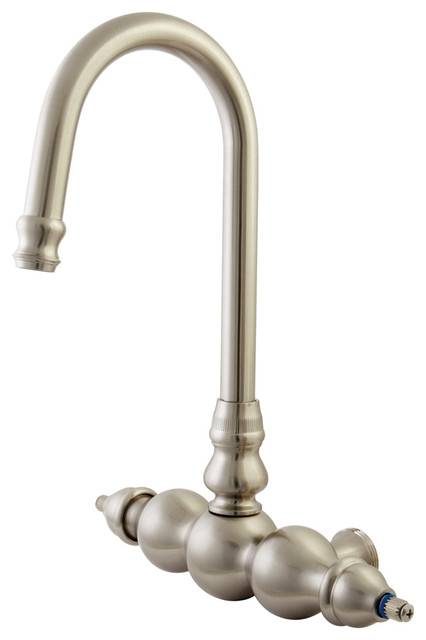 Vintage Goose Neck Faucet, Satin Nickel - Traditional - Bathtub Faucets ...
