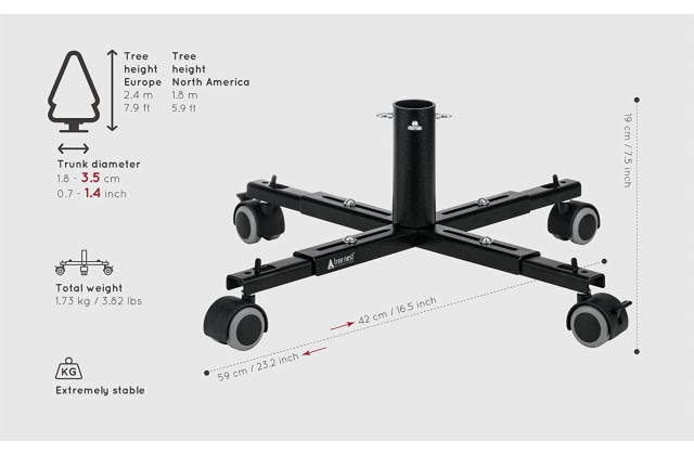 Tree Nest Moveable Tree Base for Artificial Trees, Black - Modern ...