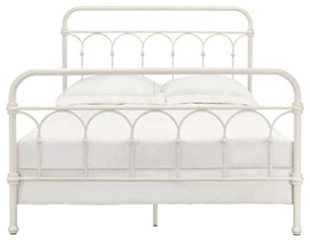 Bd00132Q, Queen Bed, White Finish, Citron - Traditional - Panel Beds ...