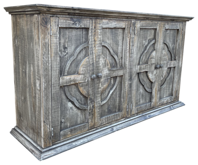 4 Door Accent Console With Door Design - Farmhouse - Buffets And ...