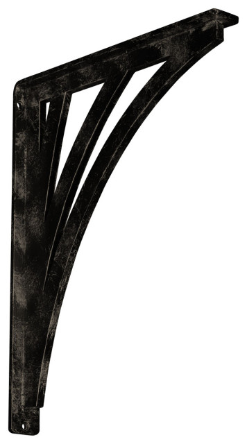 Nevio Wrought Iron Bracket, 1 1/2"Wx12"Dx15"H - Transitional - Brackets ...