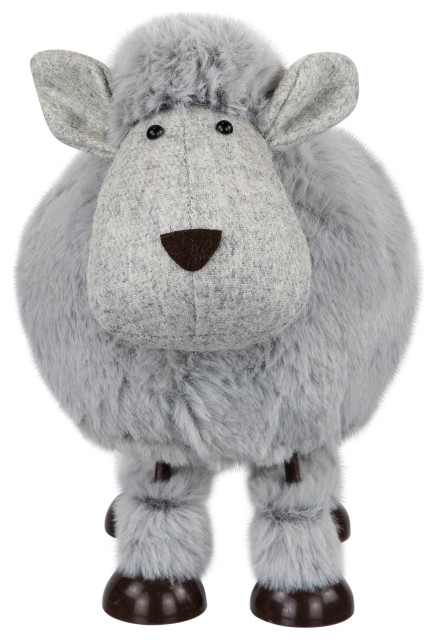 Bouncing Sheep Table Top Easter Figure 7.5" Gray - Modern - Holiday ...