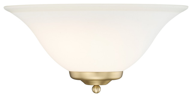 Multi-Family 1-Light Wall Sconce, Brushed Champagne Bronze With Opal ...