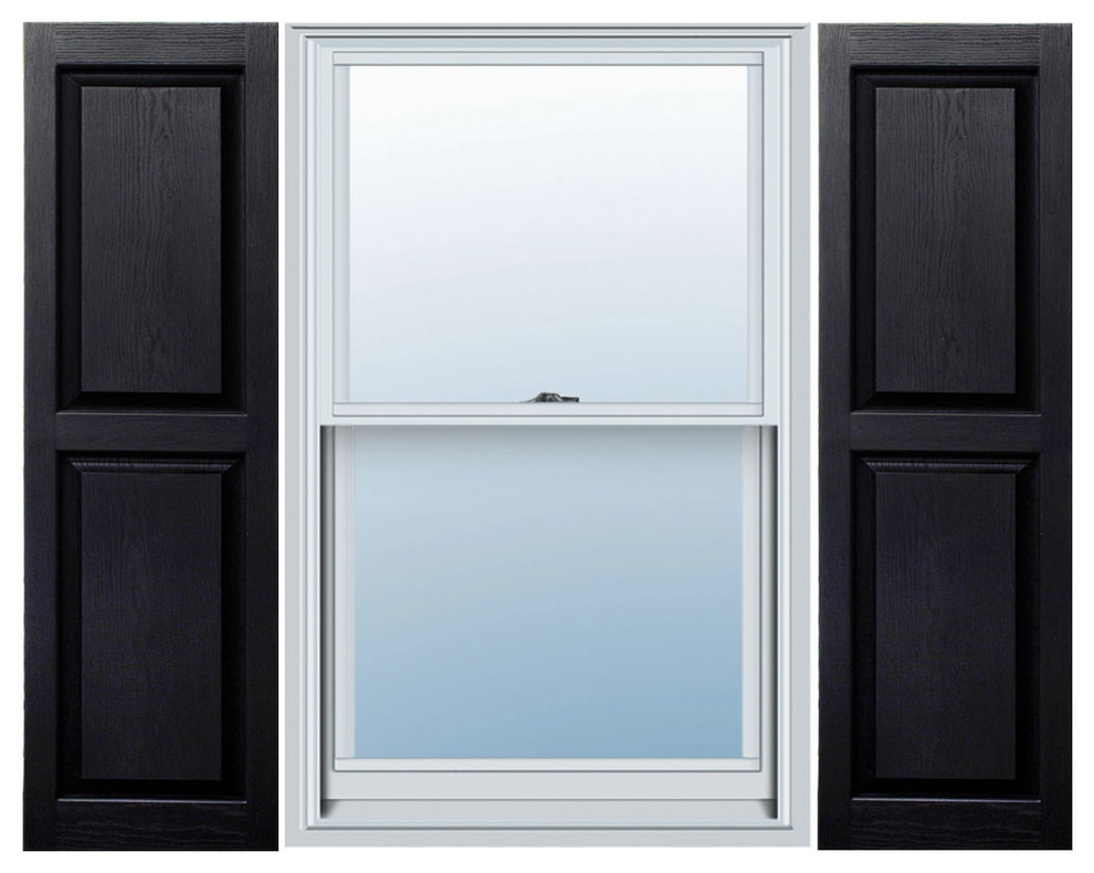 Builders Choice Vinyl Raised Panel Shutters w/ Shutter Spikes & Screws ...