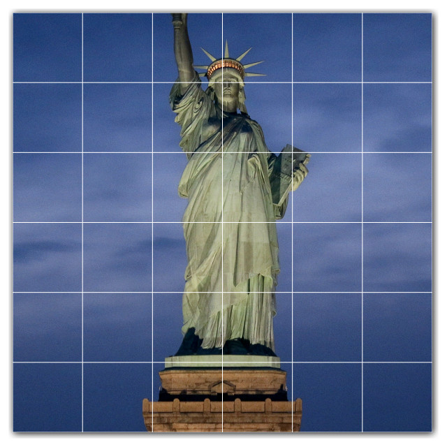 Famous Places Ceramic Tile Wall Mural HZ500556, 48" Wide x 48" High ...