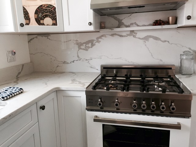Calacatta Borghini Quartz - Traditional - Kitchen - New York - by PMG ...