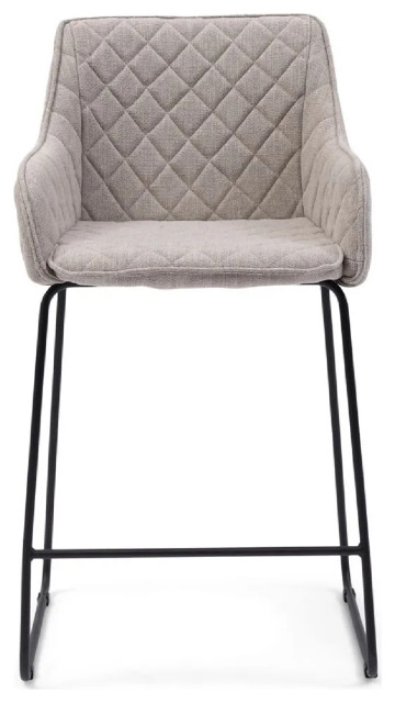 Chequered Stitched Linen Bar Stool | Rivièra Maison Frisco Drive ...