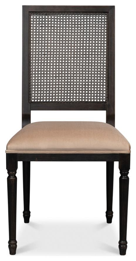 Cane Back Dining Chairs Set of 2 Nero Toffee - Tropical - Dining Chairs ...