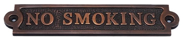 Antique Copper No Smoking Sign 6'', Antique Sign, Nautical Wall Decor ...