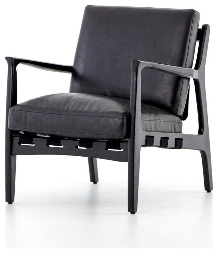 Isabella Chair, Aged Black - Midcentury - Armchairs And Accent Chairs ...