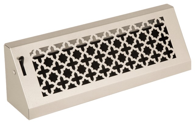 Steel Crest Victorian Silver Baseboard Register - Transitional ...