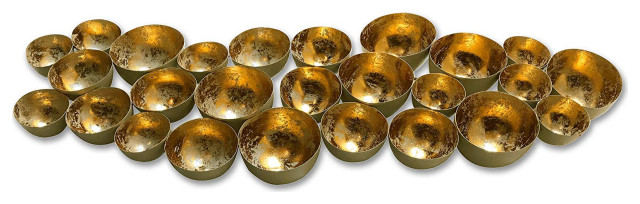 Modern Gold Abstract Metal Wall Art For Wall Decorations - Contemporary ...