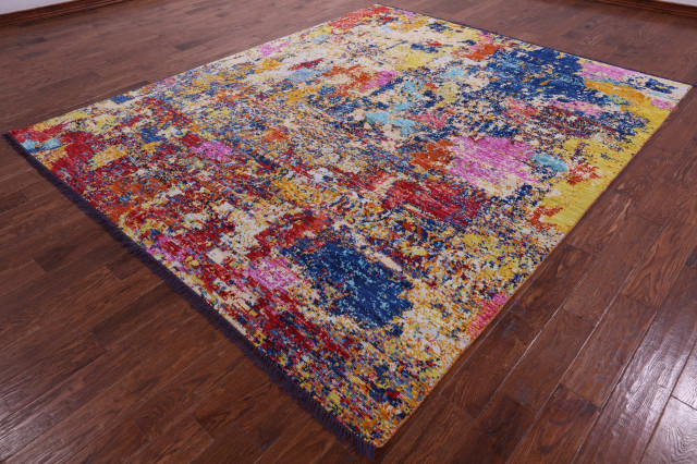 Modern Abstract Handmade Rug 8' 5