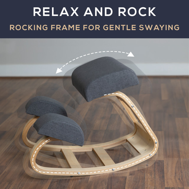 Ergonomic Kneeling Chair Rocking Stool Balancing Seat - Transitional ...