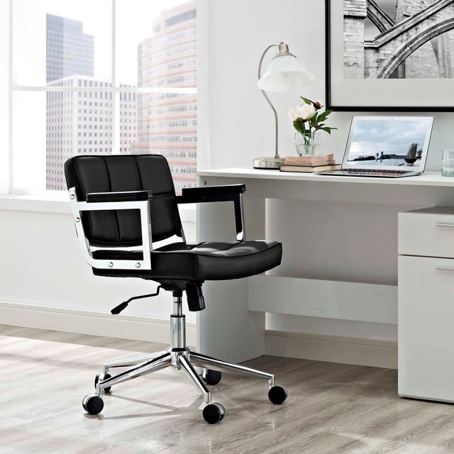 Modern Contemporary Urban Design Work Mid Back Office Chair, Black ...