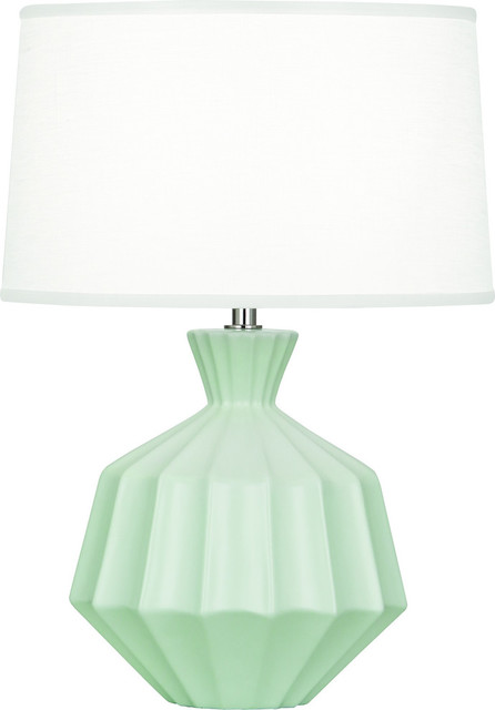 Robert Abbey Orion - One Light Table Lamp, Oyster Linen Shade ...