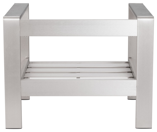Cosmopolitan Arm Chair (Frame only) Brushed Aluminum - Contemporary ...