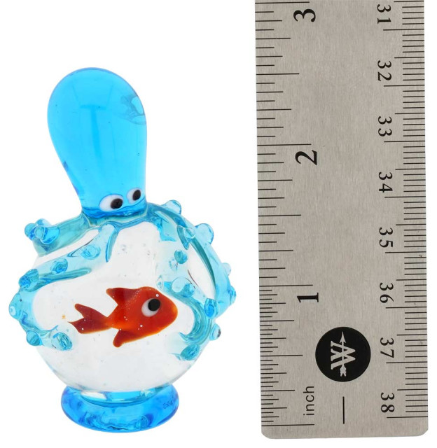 GlassOfVenice Murano Glass Octopus With Fish in Aquarium - Beach Style ...