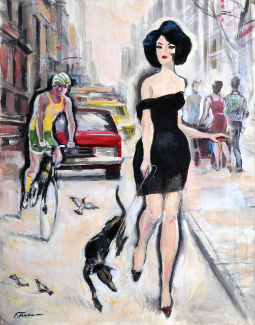 On The Street, Erik Freyman, 24x18 - Contemporary - Paintings - by ...