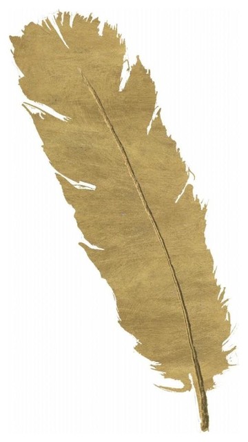 "Pure Gold Feather V" Digital Paper Print by Chris Paschke, 14"x20", 18 ...