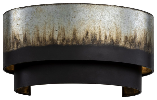Cannery 2-Light Sconce Ombre Galvanized - Industrial - Wall Sconces ...
