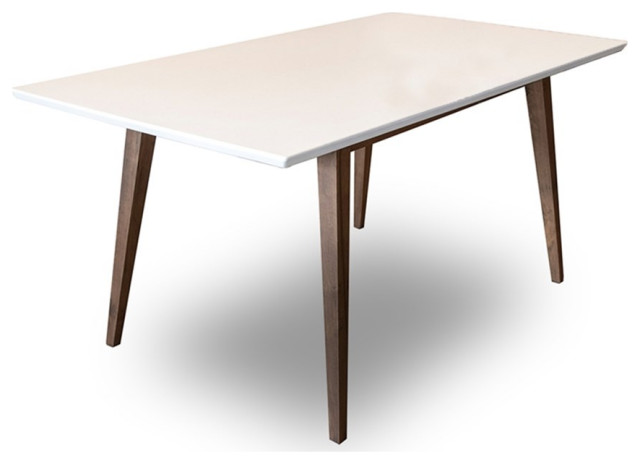 Pemberly Row Mid-Century 47" Rectangular Solid Wood Dining Table in ...