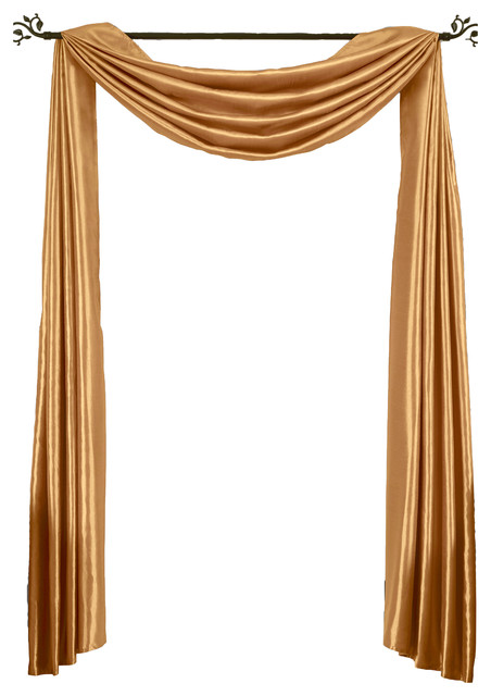 Soho Silk 3-Piece Window Treatment Set, 84"x84" Panels and Scarf ...