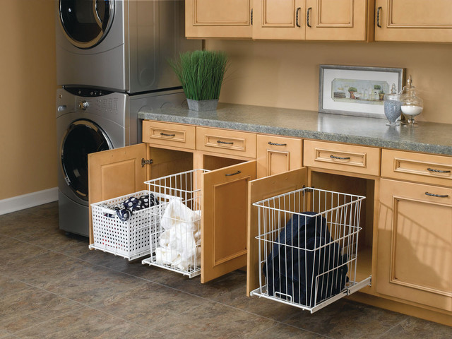 Rev-A-Shelf HRV-1220 S Value Line 18" Steel Wire Pull Out Hamper ...
