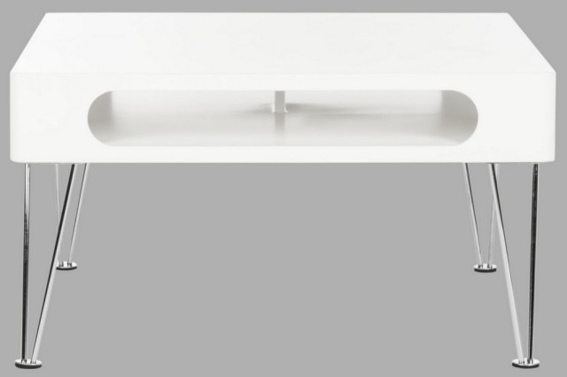 Tilly Coffee Table White/ Chrome - Midcentury - Coffee Tables - by ...