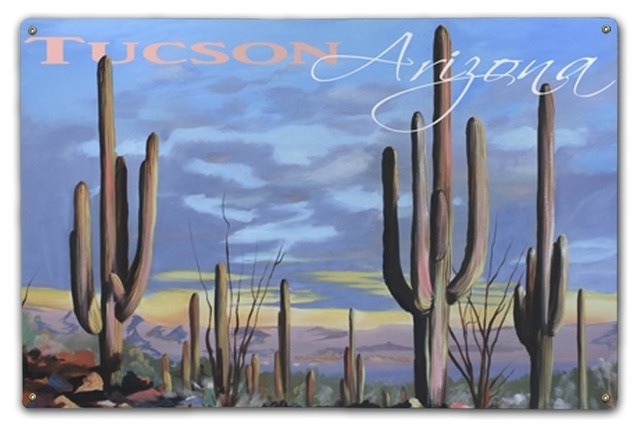 Tucson Arizona Classic Metal Sign - Southwestern - Metal Wall Art - by ...