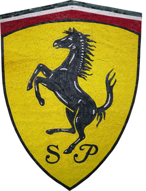 Mosaic Logo - SP Ferrari, 54" x 72" - Contemporary - Tile Murals - by ...