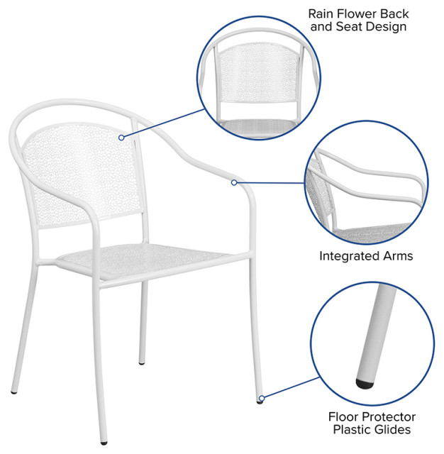 Black Round Back Patio Chair - Contemporary - Outdoor Dining Chairs ...