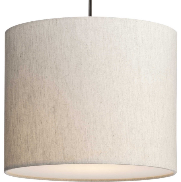 Markor 1-Light Pendant, Ecru Linen - Transitional - Pendant Lighting ...