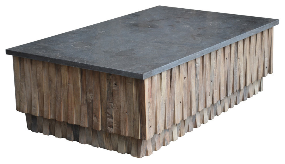 Norwalk Soapstone Top Cocktail Table - Rustic - Coffee Tables - by Moti ...