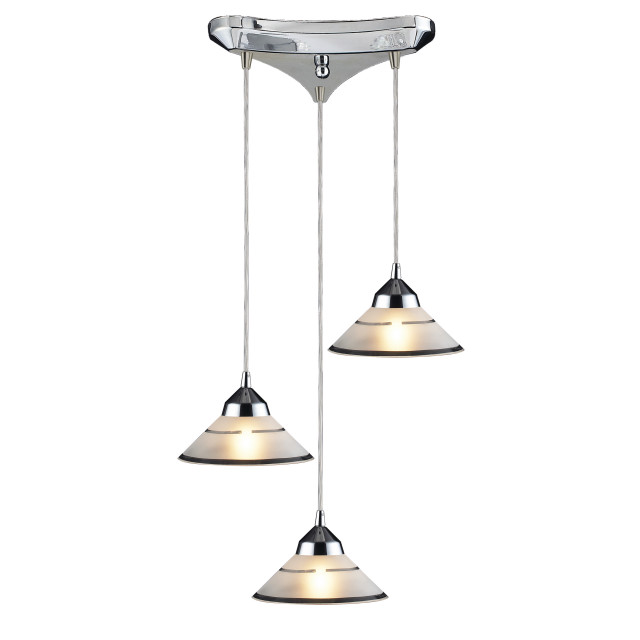 Refraction 3-Light Triangular Pendant Fixture - Contemporary - Pendant ...
